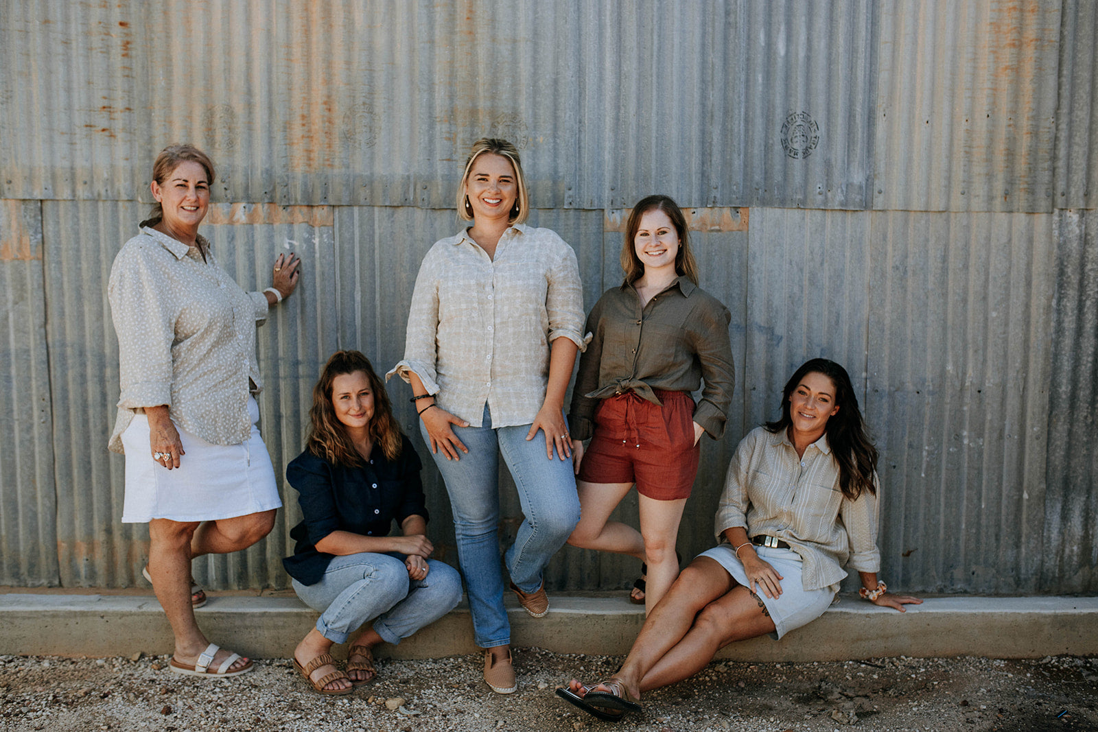 Sky Blue Rural Outback Short Sleeve Organic Linen Dress | Outback Linen Co