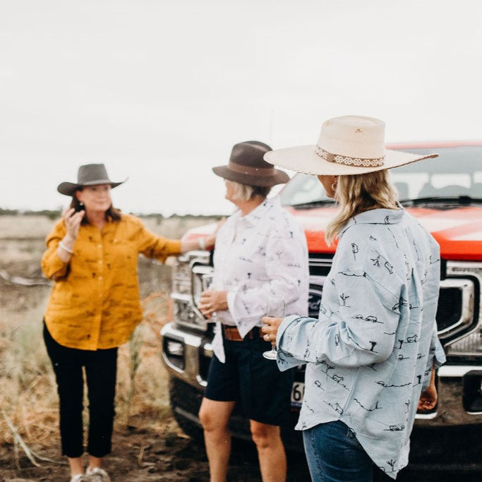 Sky Blue Rural Outback Linen Shirt | Outback Linen Co