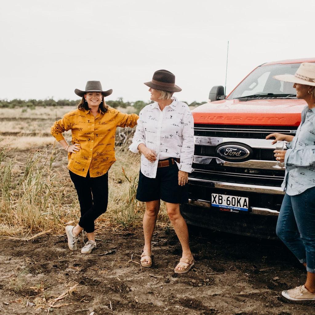 White Rural Outback Linen Shirt | Outback Linen Co