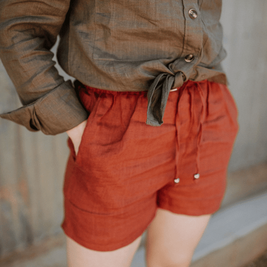 Organic Linen Shorts | Outback Linen Co